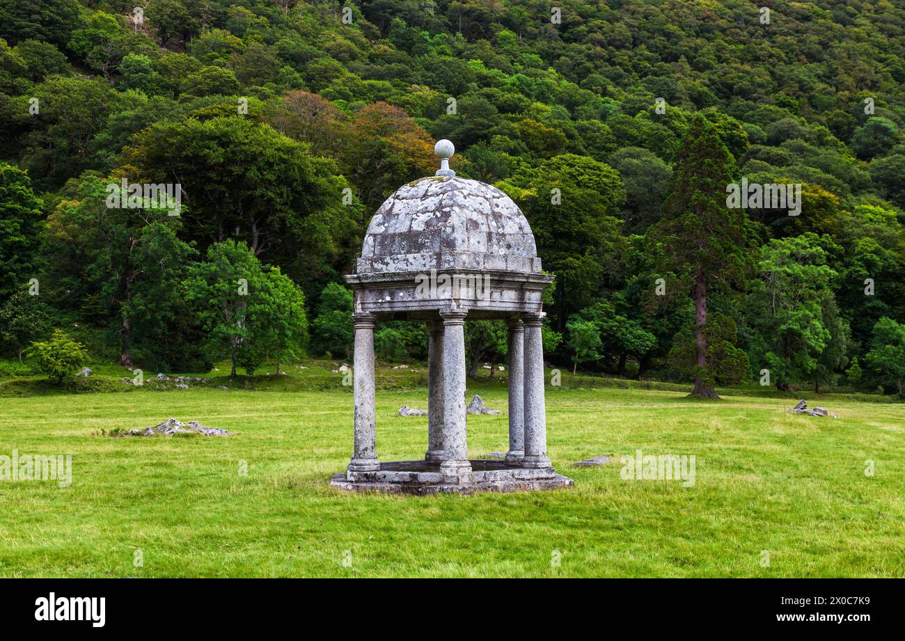 The 18th-century stone temple in Luggala at the side of Lough Tay in ...