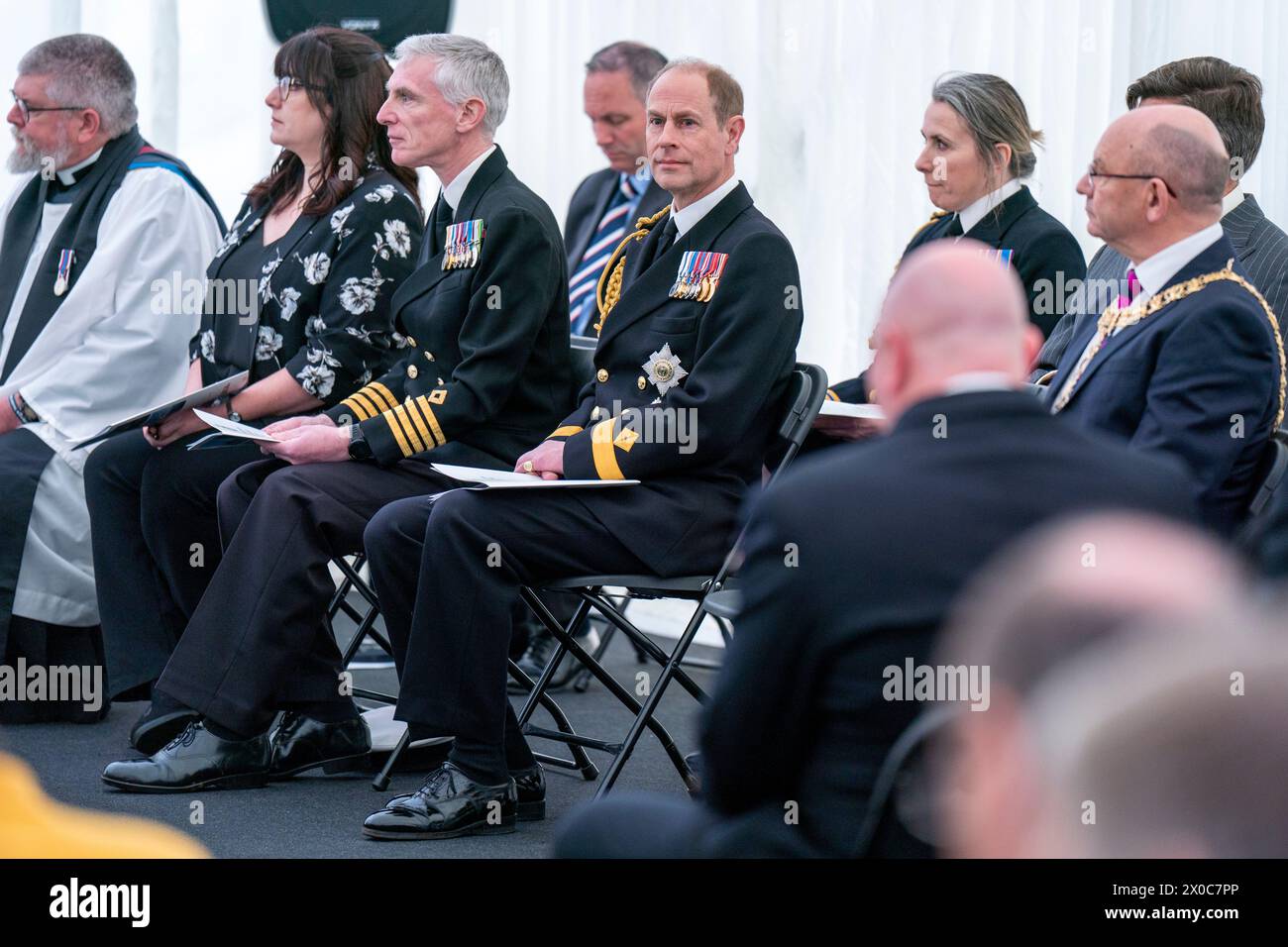 Prince Edward, the Duke of Edinburgh, during the Service of Dedication ...