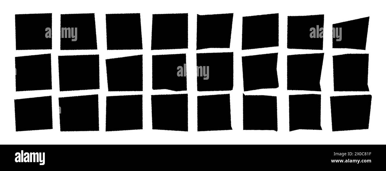 Set of torn paper shape. Jagged rectangle. Vector illustration items ...