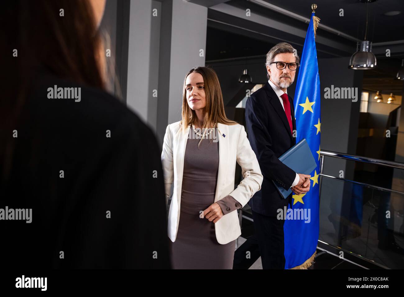 Positive female Representative of the European Union poses for the ...