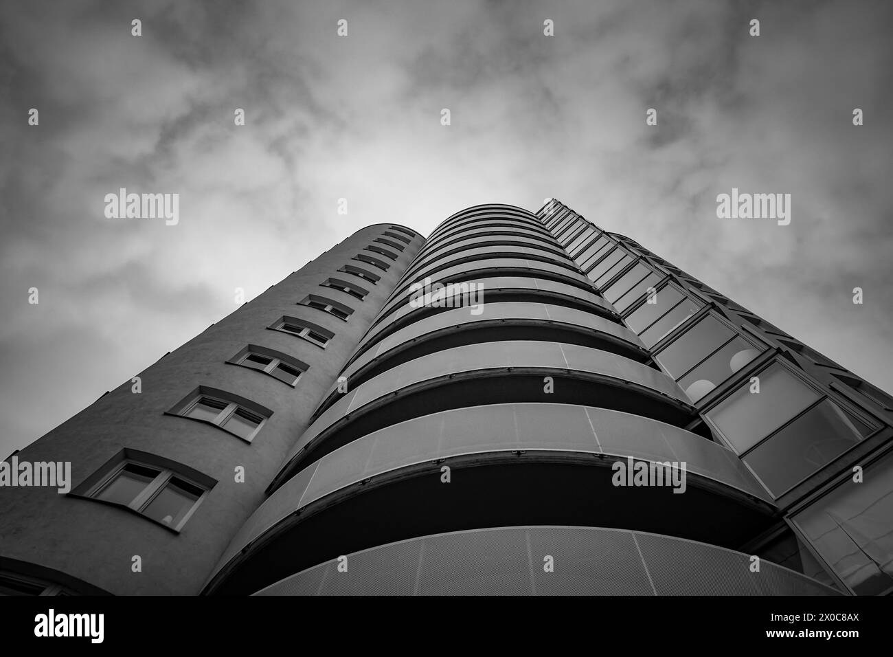 Low rise apartment building Black and White Stock Photos & Images - Alamy