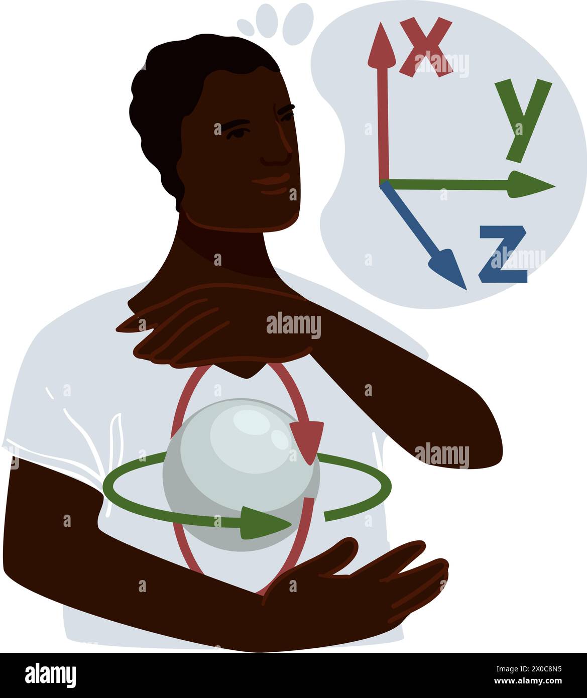 Solving Geometric Problems Axis And Dimensions Stock Vector Image And Art Alamy