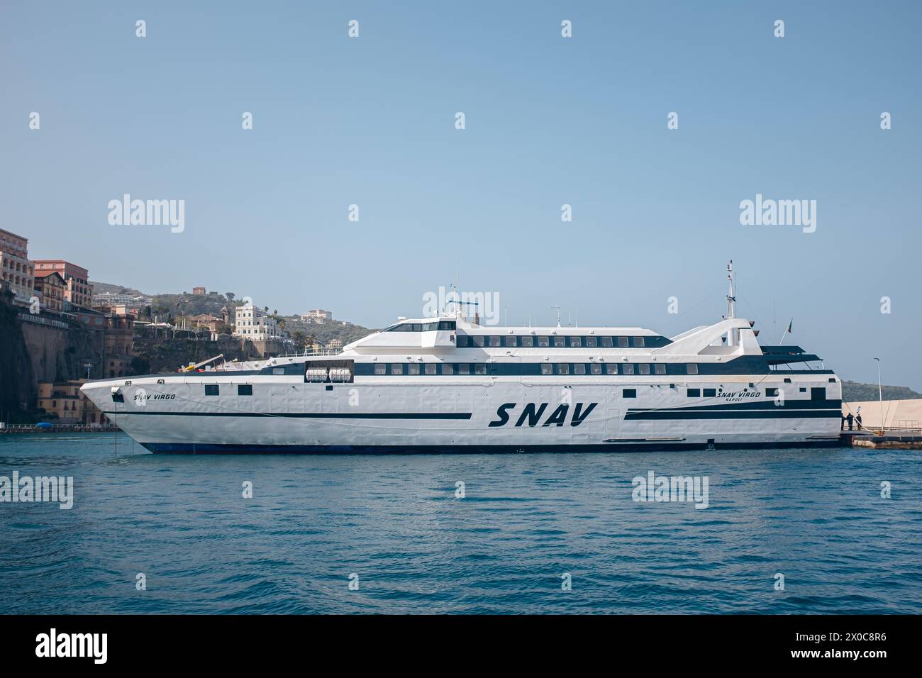 Image of Snav boats in Amalfi on the Amalfi Coast in Italy Stock Photo ...