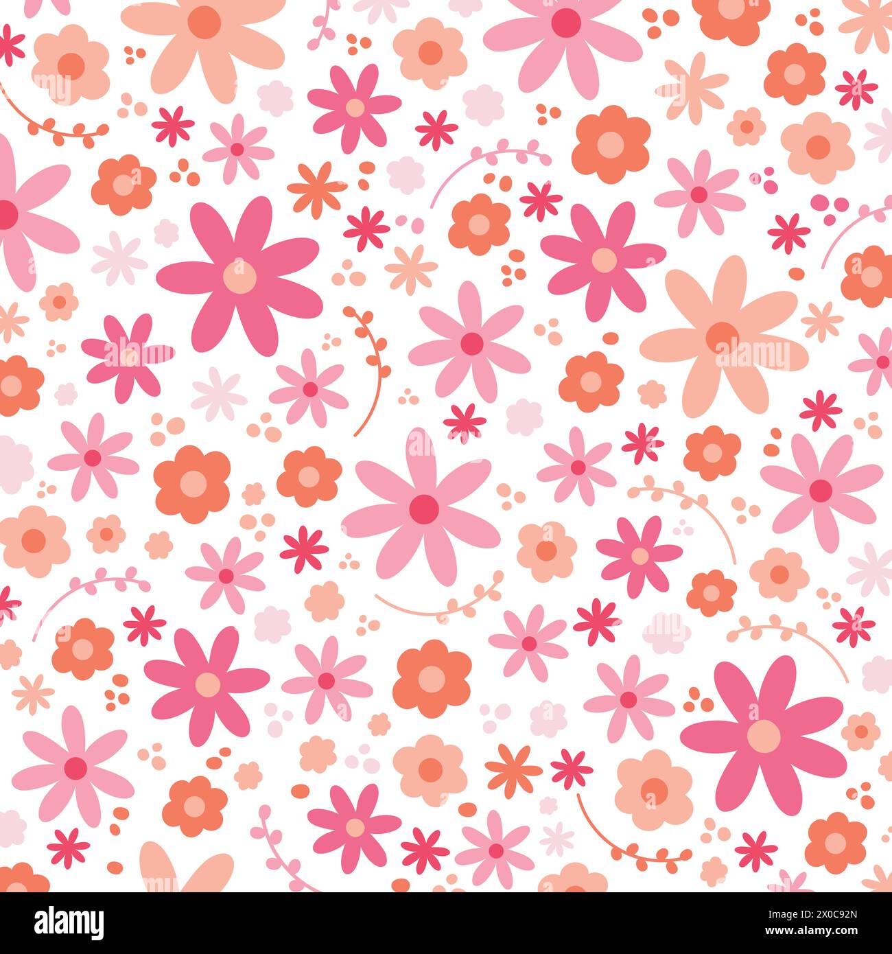 Pink orange autumn flower Stock Vector Images - Alamy