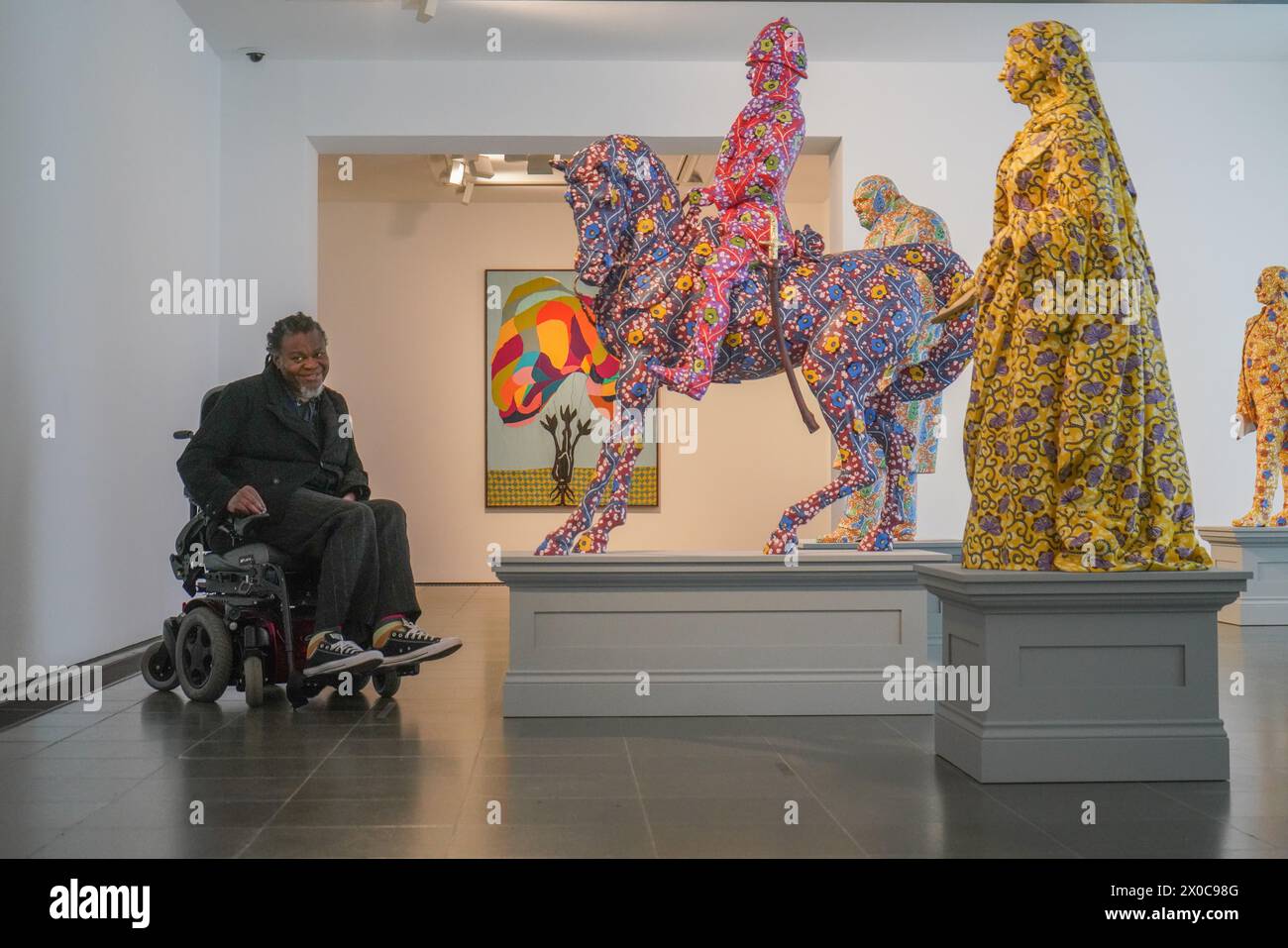 London 11 April 2024 . Yinka Shonibare (Pictured) with the Decolonised ...