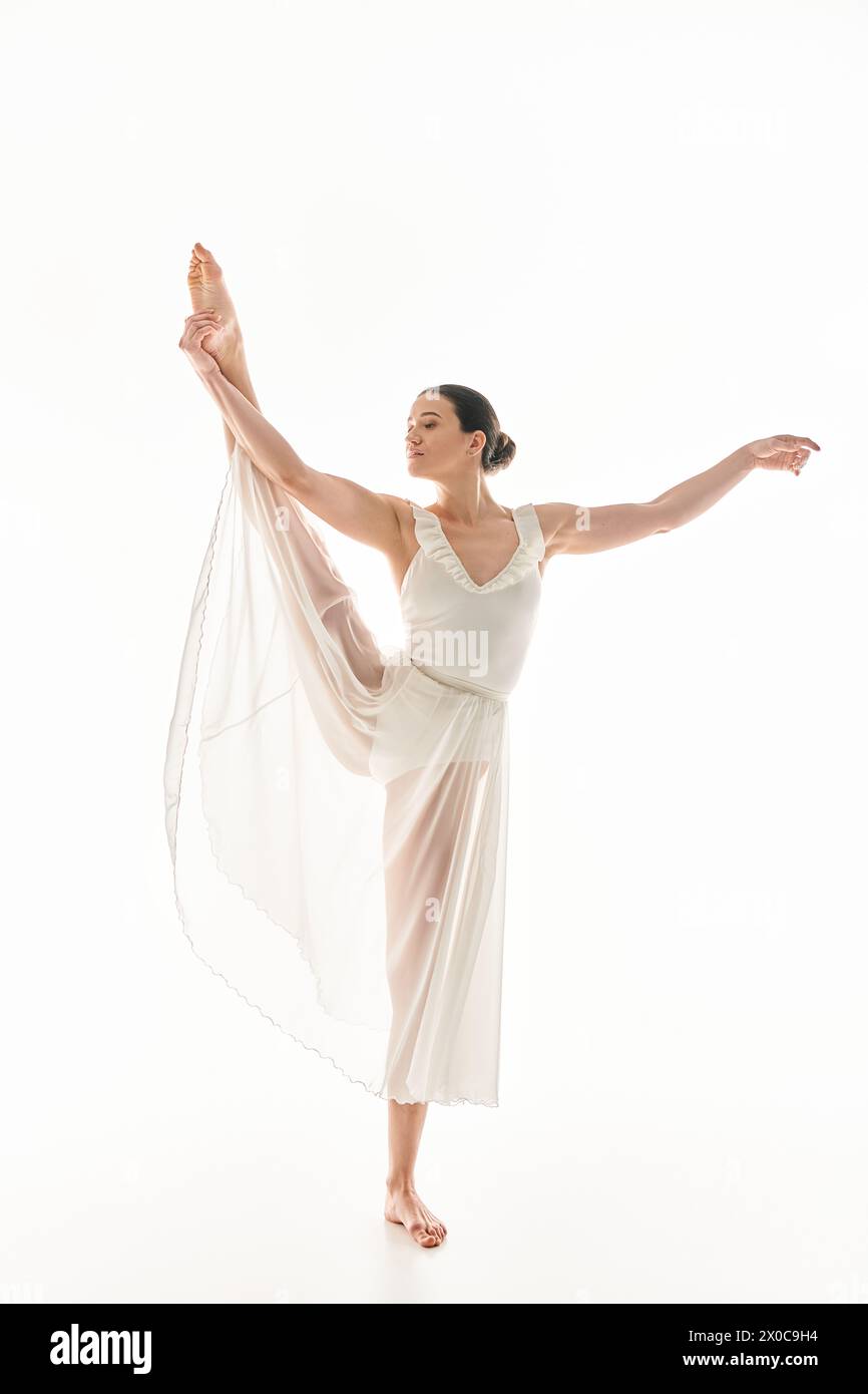 Woman dancing with long dress hi-res stock photography and images - Alamy