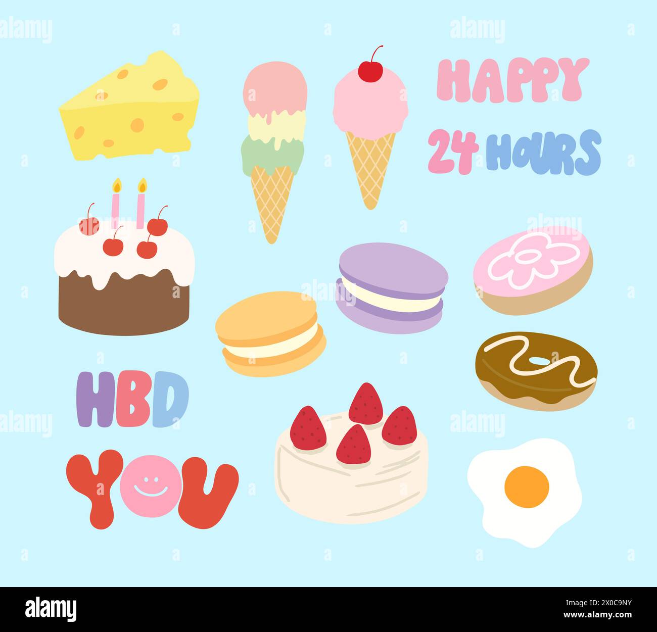 Fried ice cream Stock Vector Images - Alamy