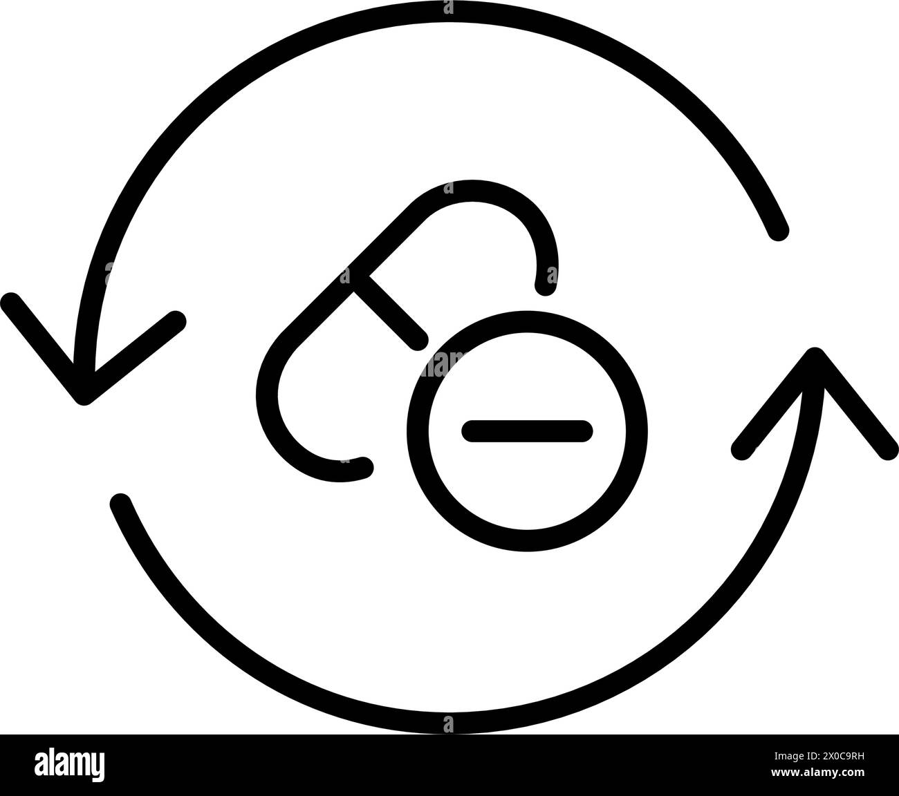 Pills and a circular arrow, quick medication replenishment. Easy ...