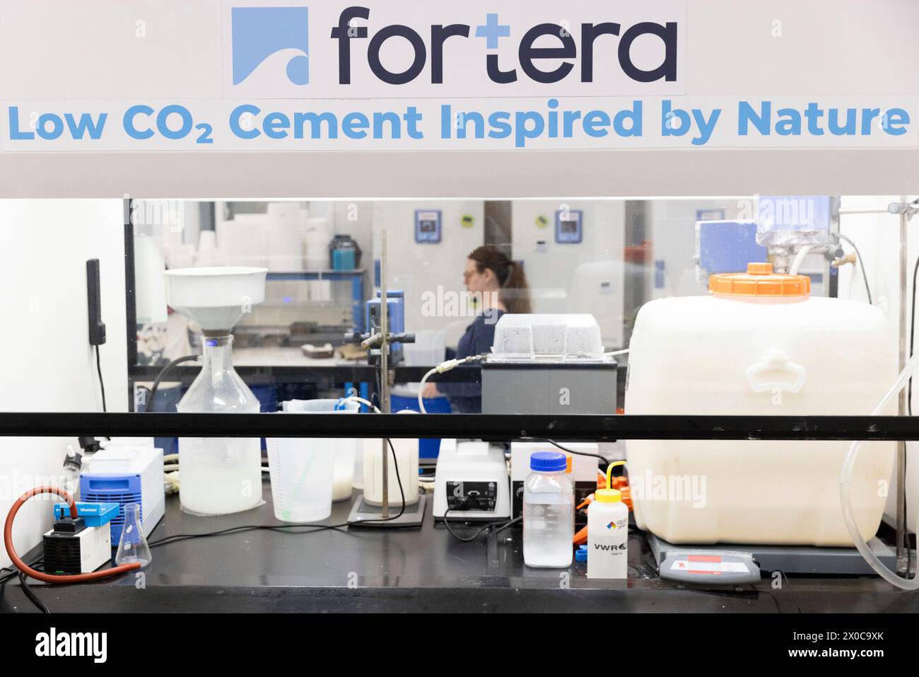 Materials rest in an area used for the ReCarb process at Fortera's ...