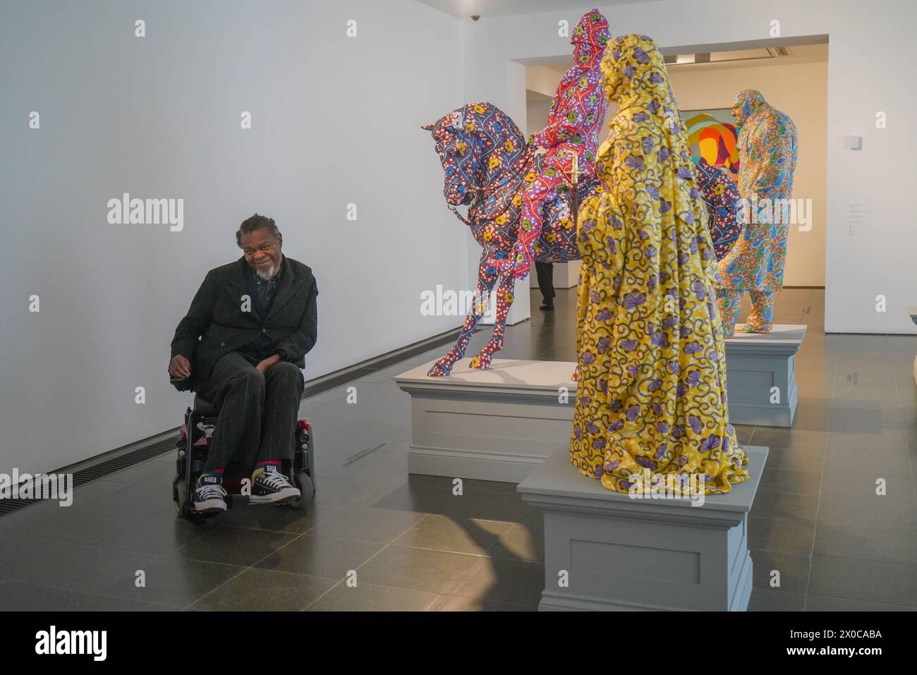 London 11 April 2024 . Yinka Shonibare (Pictured) with the Decolonised ...