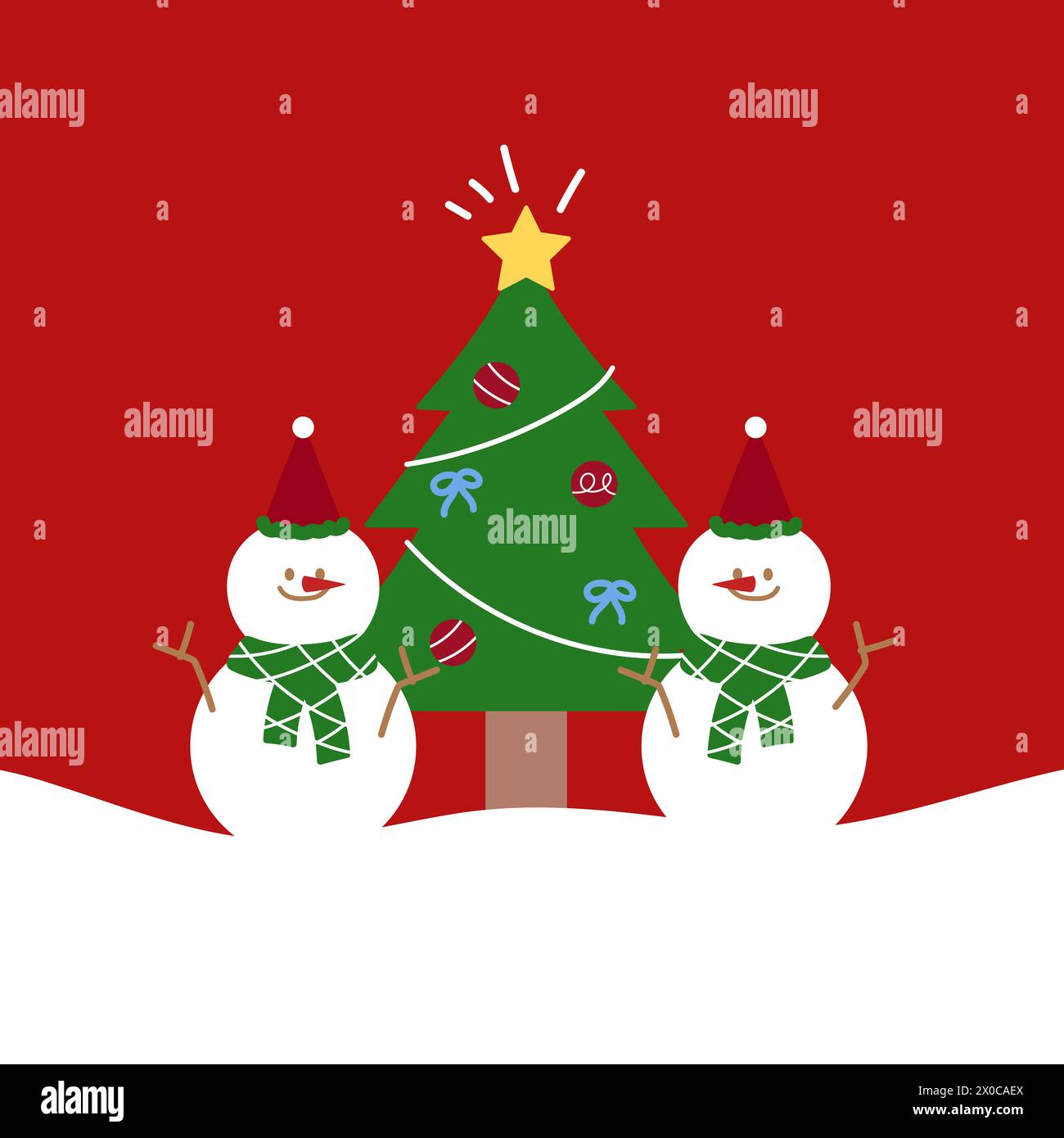 Christmas ornaments on red Stock Vector Images - Alamy