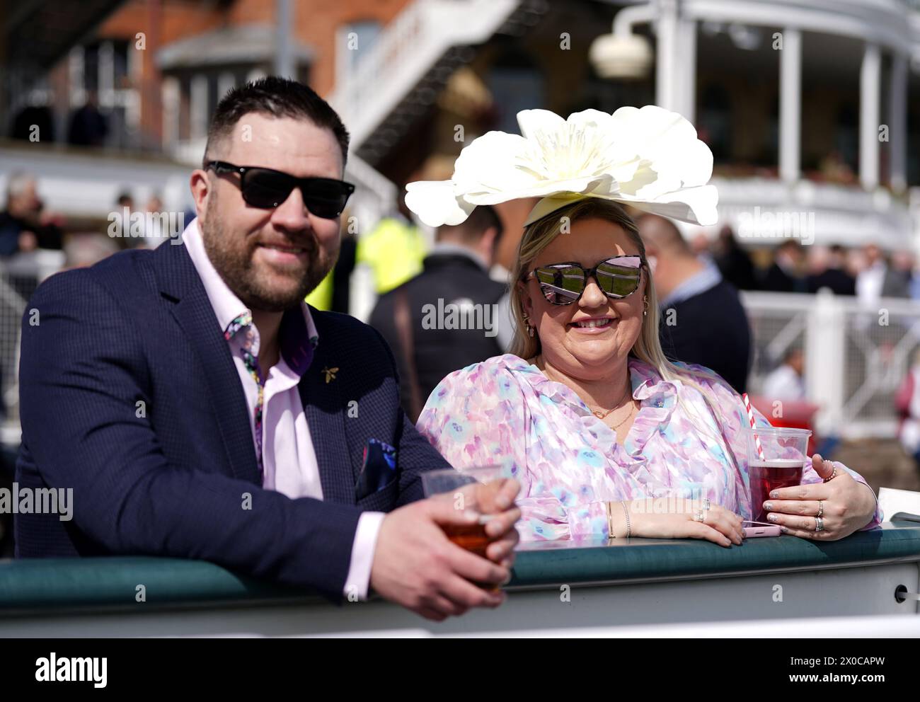 Racegoers on day one of the 2024 Randox Grand National Festival at ...