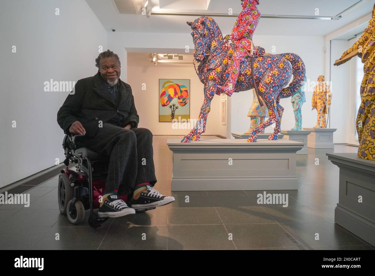 London 11 April 2024 . Yinka Shonibare (Pictured) with the Decolonised ...