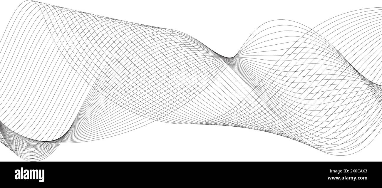 black and white wavy gradient background. Vector illustration Stock ...