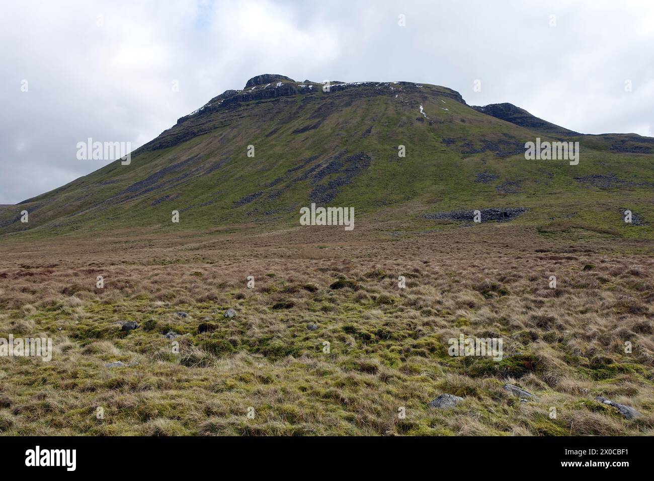 Black Shiver Crags on Ingleborough Mountain from Tatham Wife Moss in ...