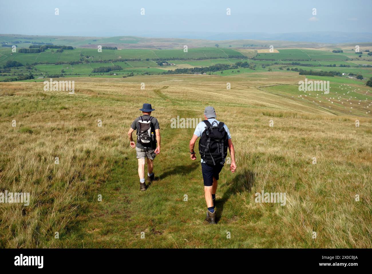 Two Men (Hikers) Walking on Track from 'Hazelgill Knott' near ...
