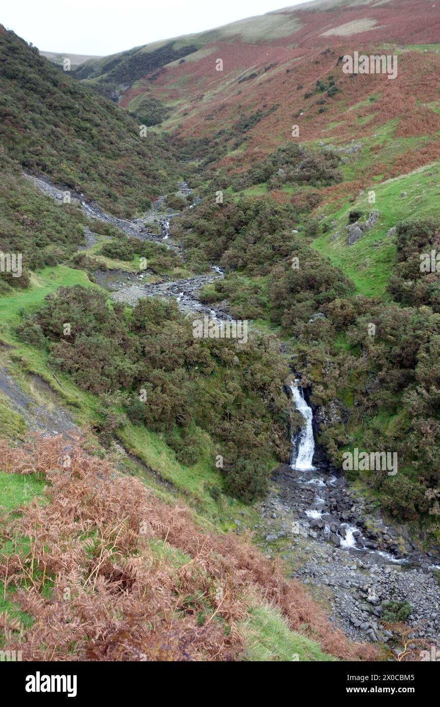Waterfalls in Settlebeck Gill on the Dale High Way Trail near Sedbergh ...