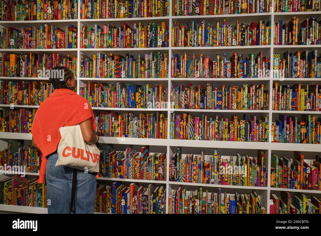 London 11 April 2024 . Yinka Shonibare . The War Library 2024 part of ...