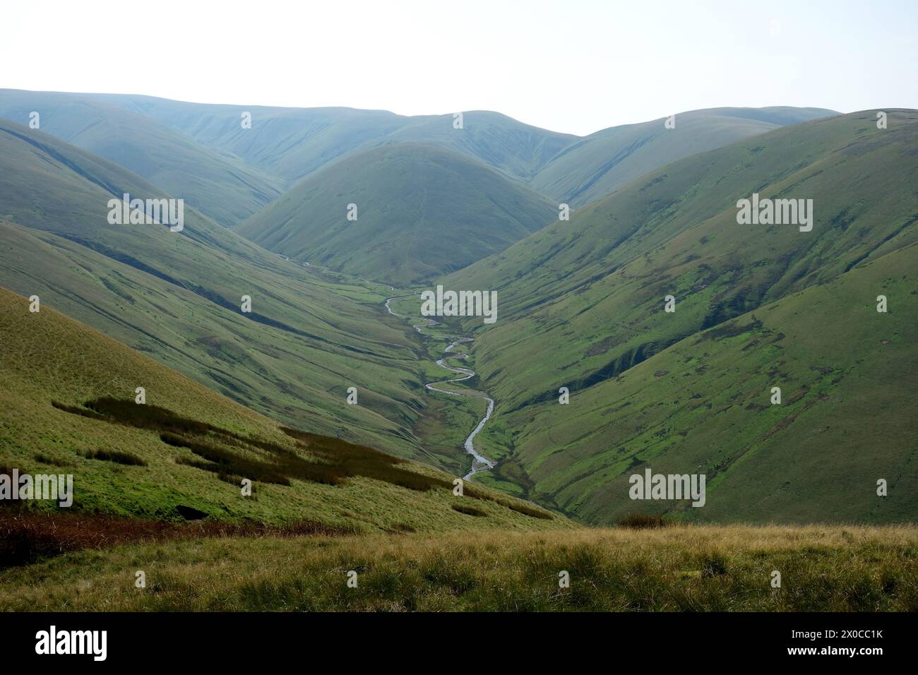 Cobles and The Calf and The Langdale Valley from West Fell near ...