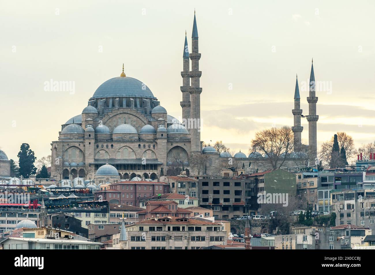 View of Rustem Pasha Mosque and Suleymaniye Mosque with surrounding ...