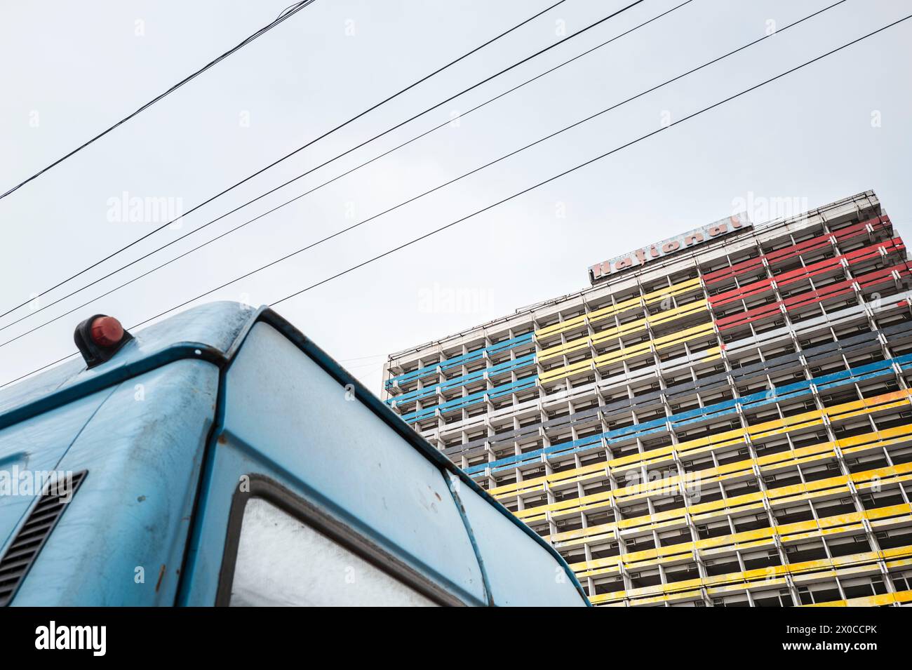 The National Hotel, with its world-famous colors, damaged but still ...