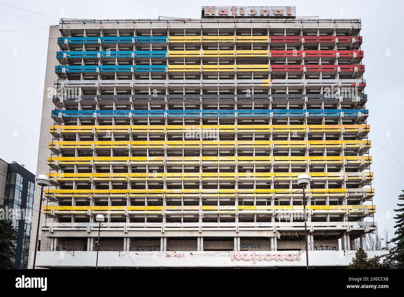 The National Hotel, with its world-famous colors, damaged but still ...