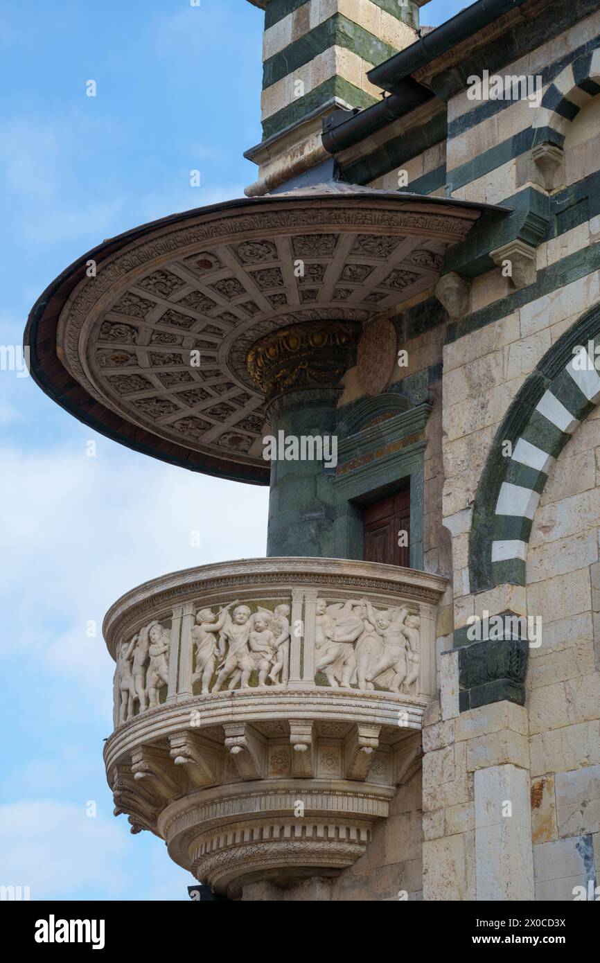Buildings of Prato, historic city of Tuscany, Italy: cathedral Stock ...