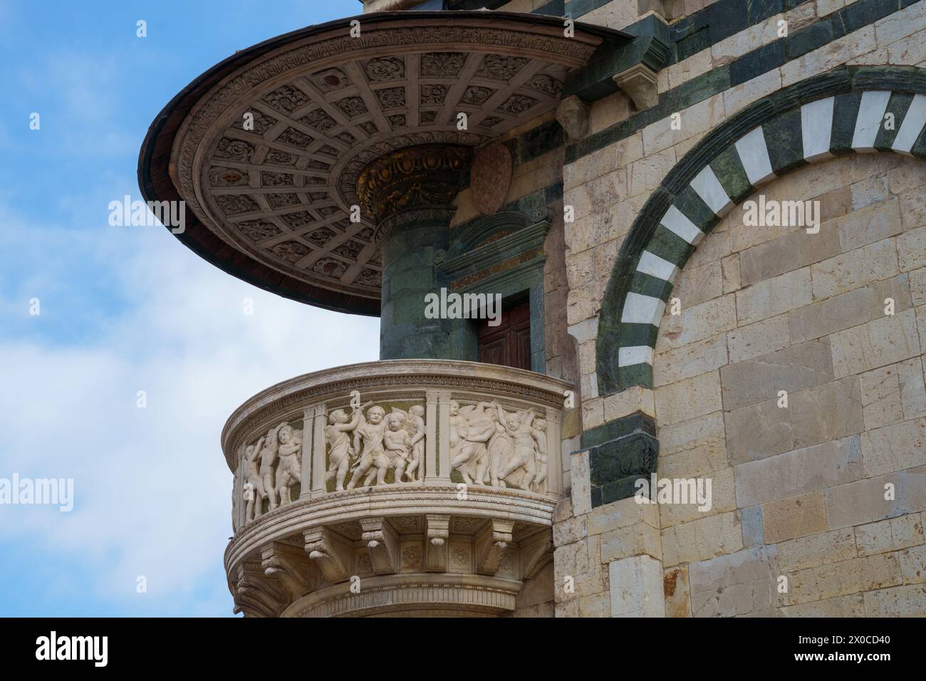 Buildings of Prato, historic city of Tuscany, Italy: cathedral Stock ...
