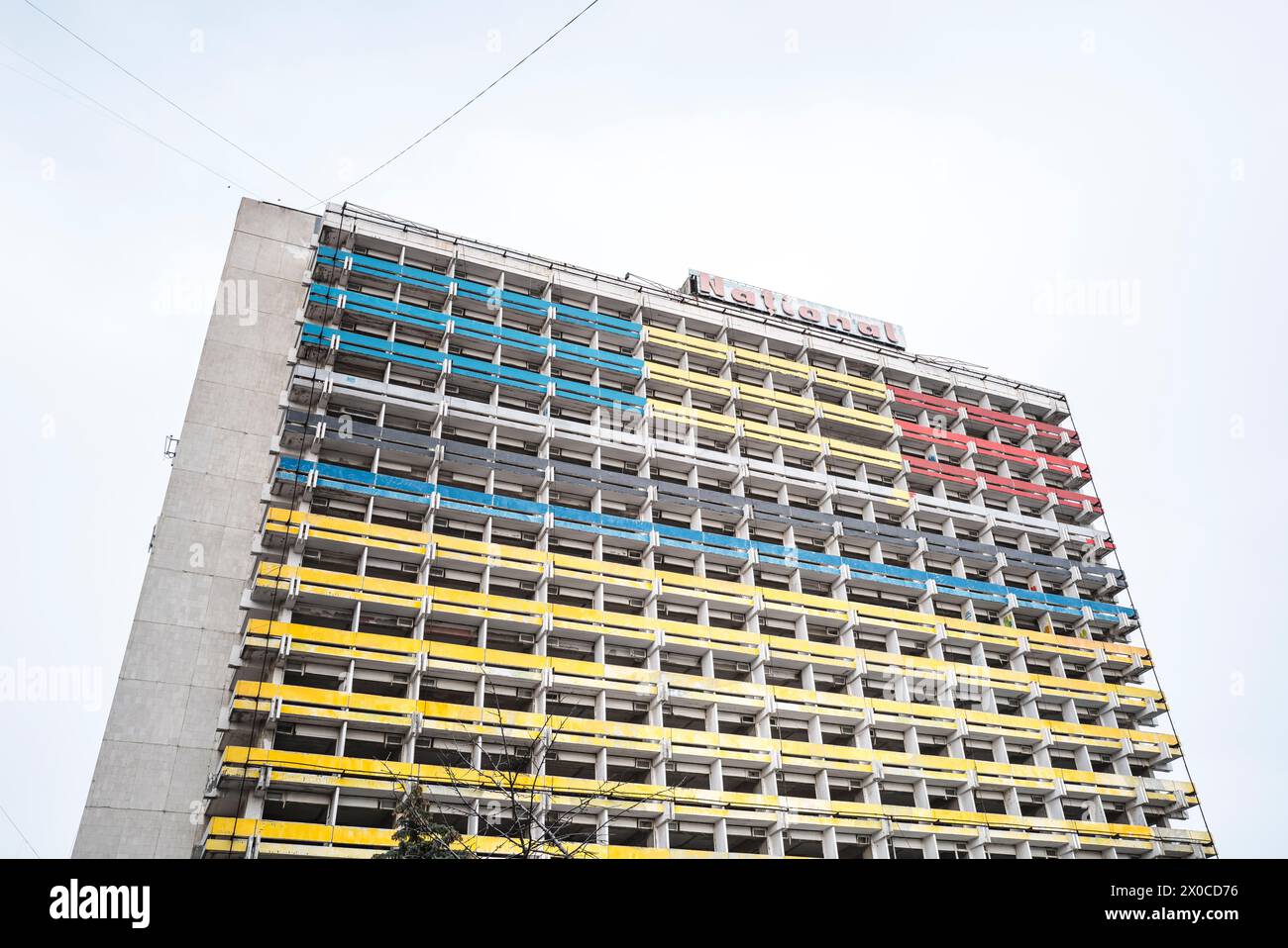 The National Hotel, with its world-famous colors, damaged but still ...