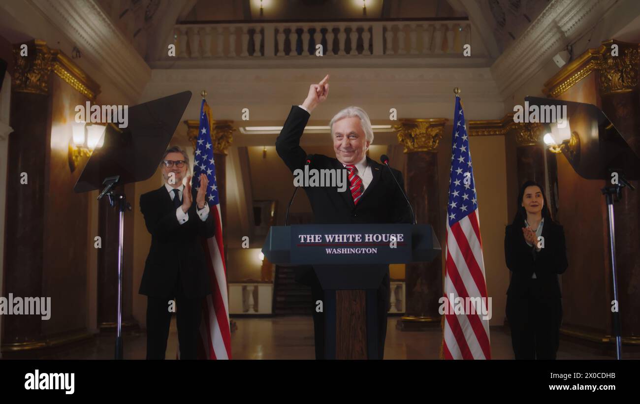 Politician speech us screen hi-res stock photography and images - Alamy