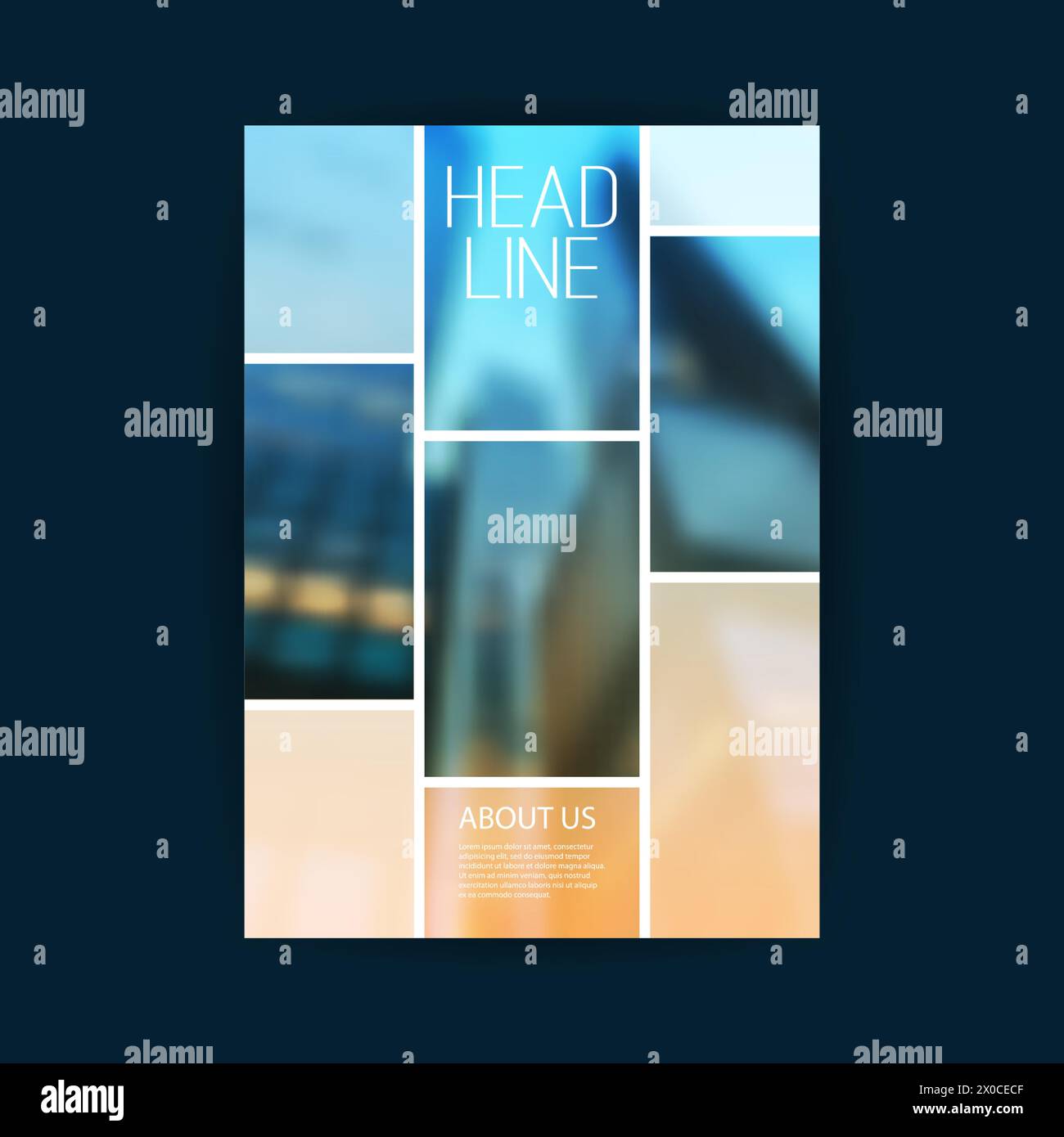Modern Style Flyer or Cover Design for Your Business with Blurred Urban ...