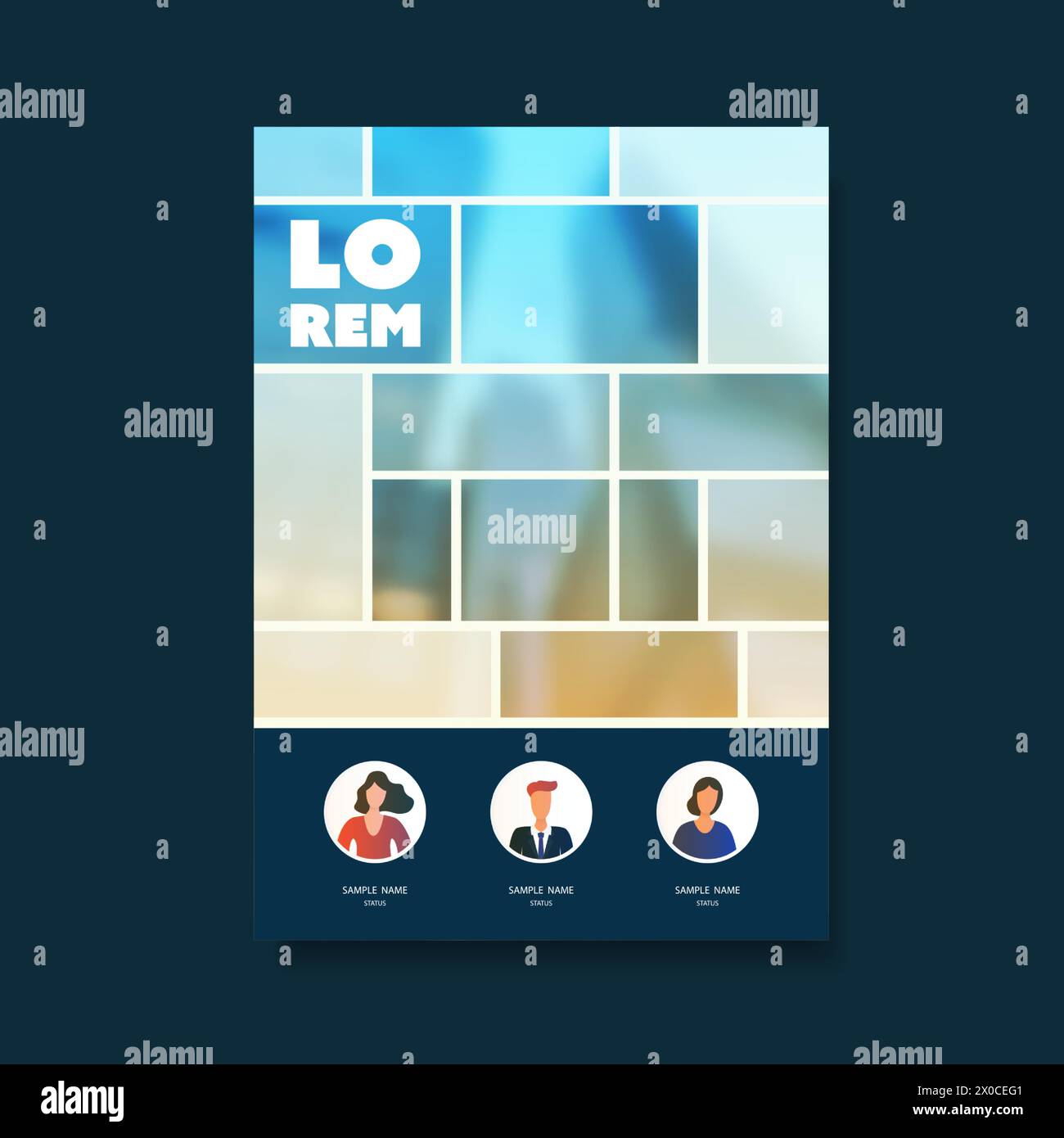 Modern Style Flyer or Cover Design for Your Business with Blurred Urban ...