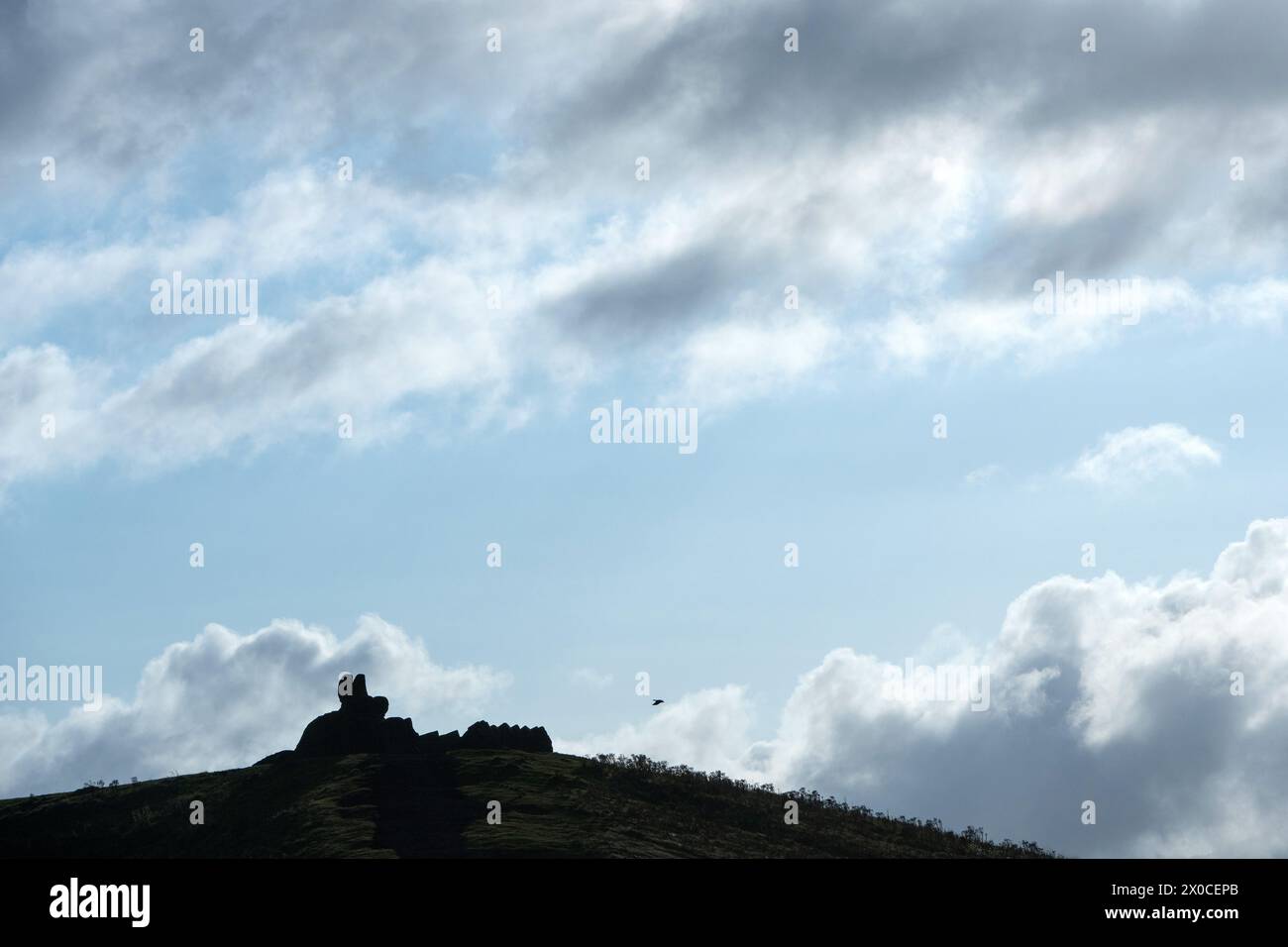 The dragon on the hill at Irvine beach, Scotland Stock Photo - Alamy