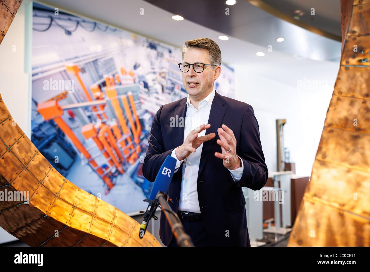 11 April 2024, Bavaria, Garching Bei München: Markus Blume (CSU ...