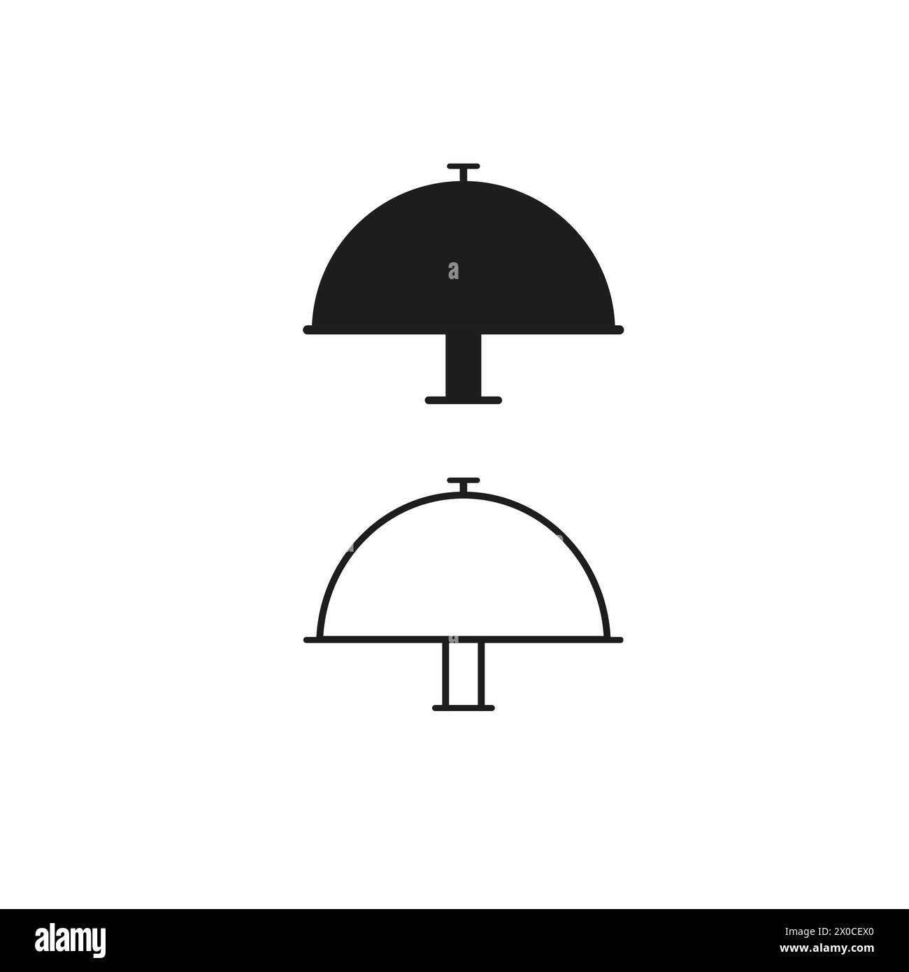 Restaurant platter icon, logo isolated on white background Stock Vector ...