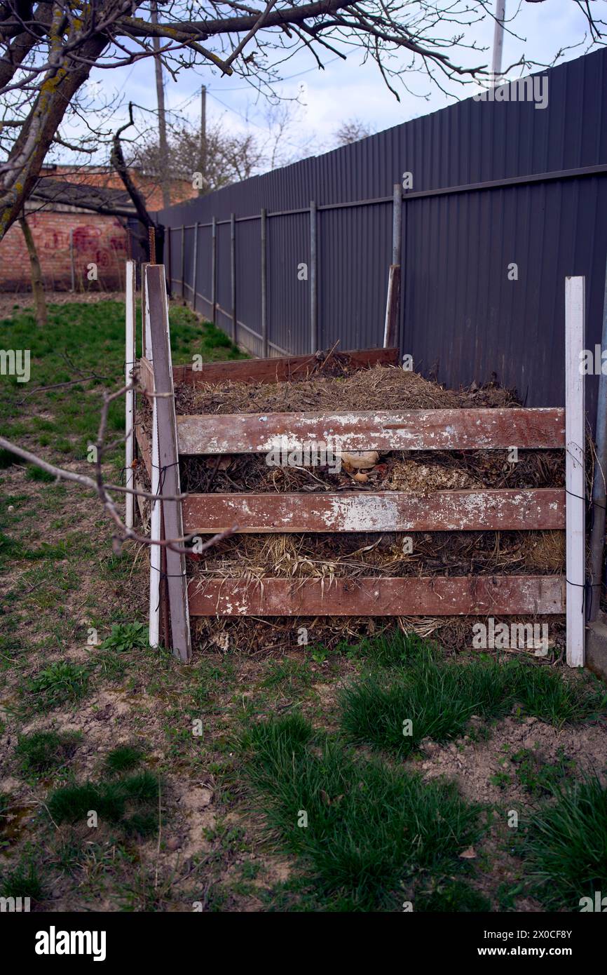 a compost barrier, home processing of organic waste Stock Photo - Alamy