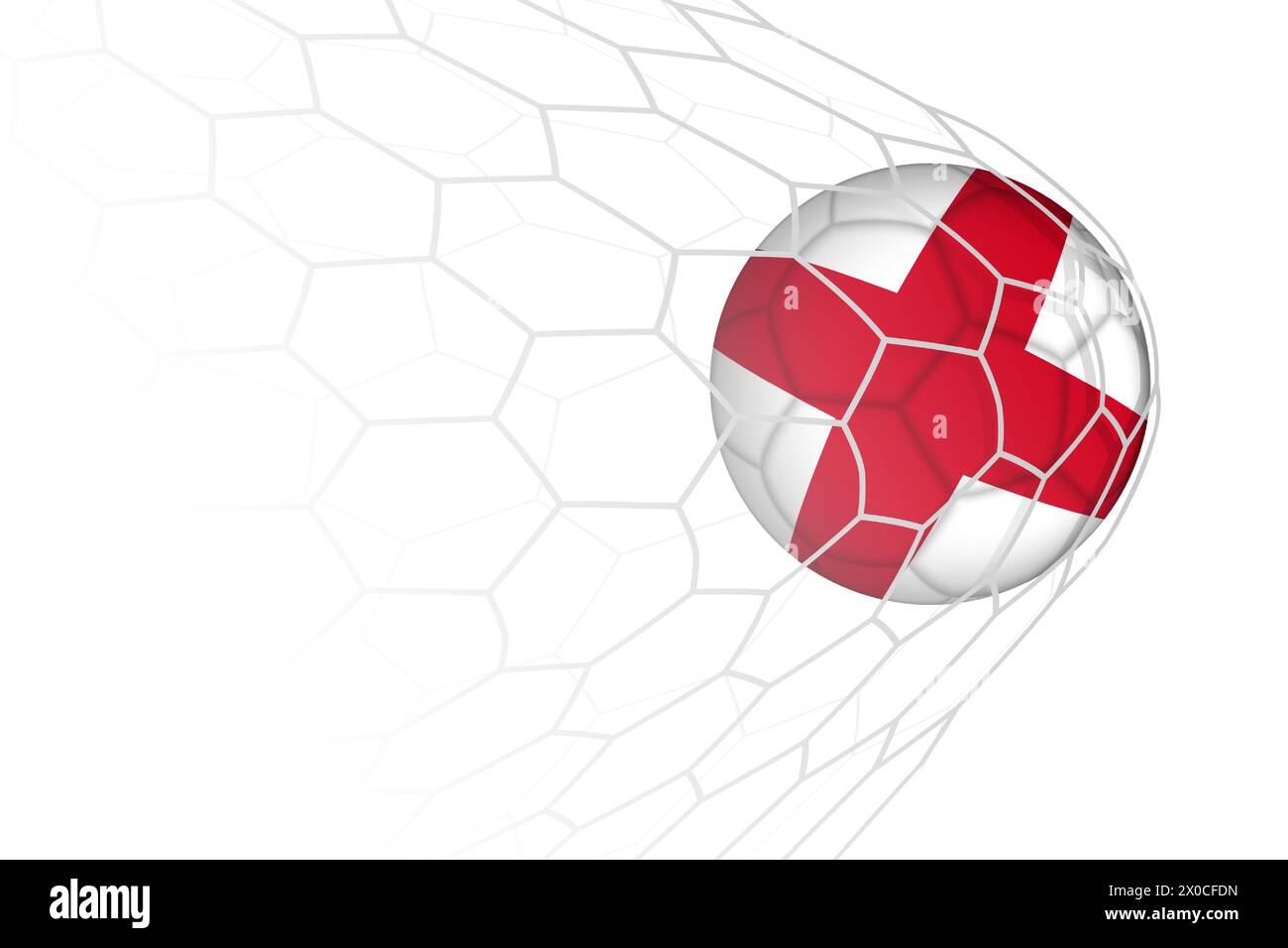 Alabama flag soccer ball in net. Vector sport illustration Stock Vector ...