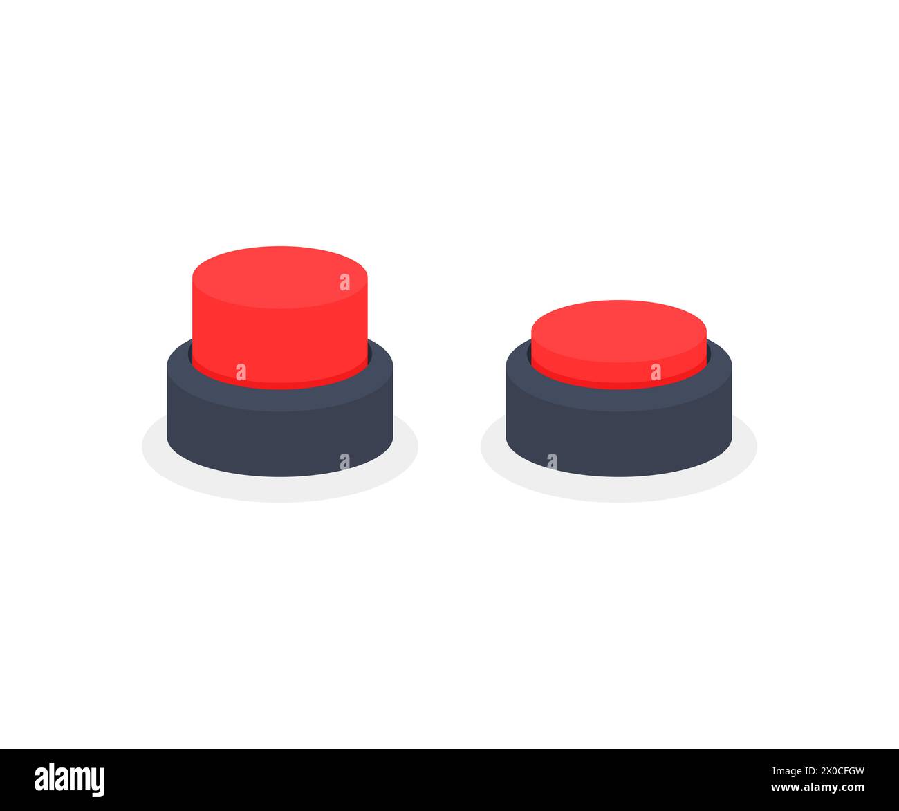 Big red button nuclear Stock Vector Images - Alamy