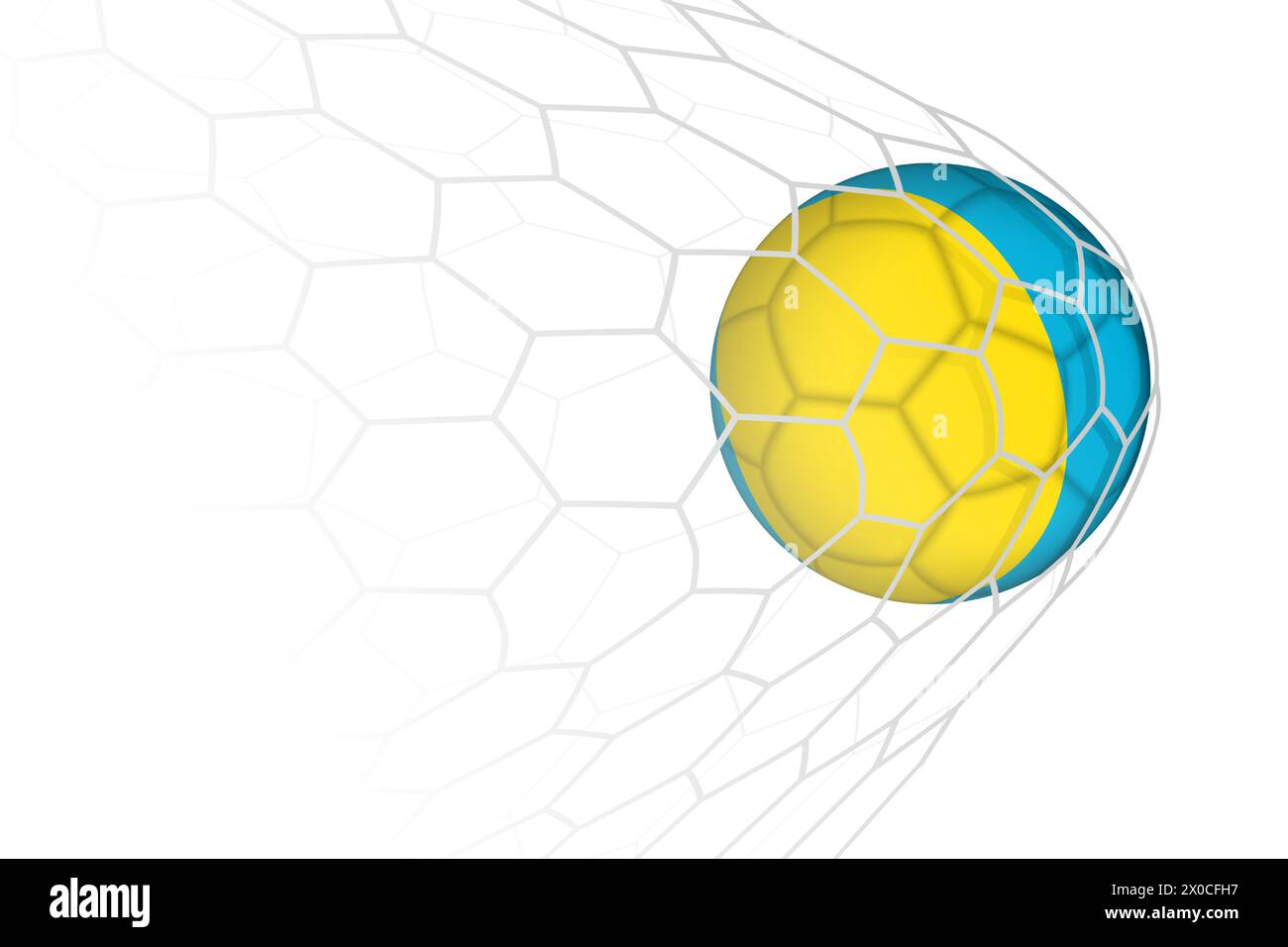 Palau flag soccer ball in net. Vector sport illustration Stock Vector ...
