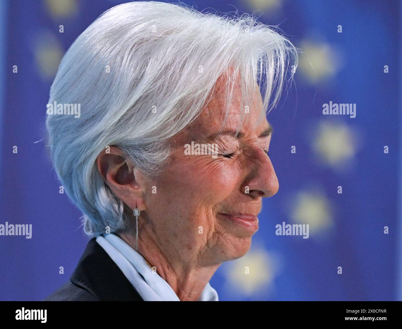 11 April 2024, Hesse, Frankfurt/Main: Christine Lagarde, President of ...
