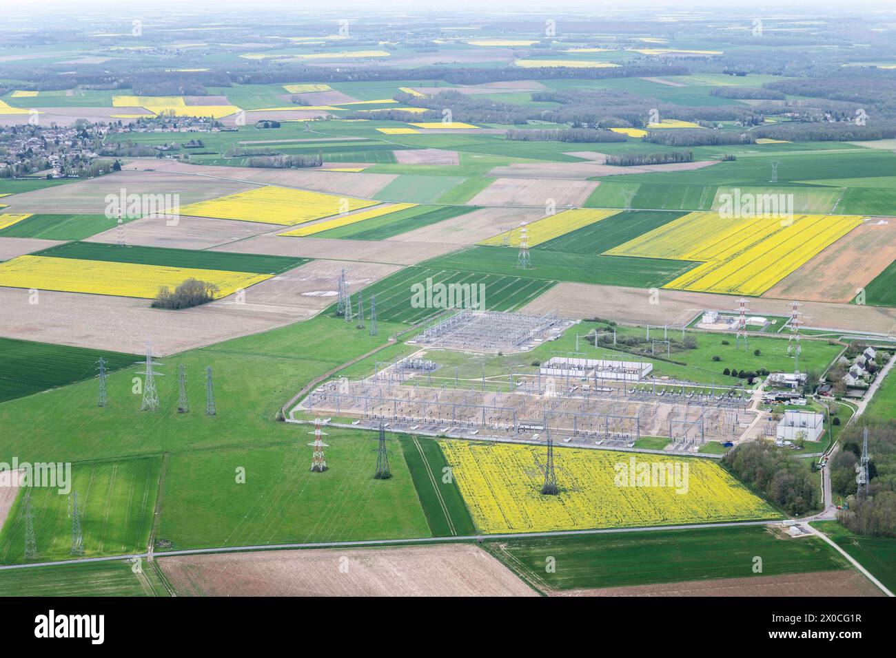 France. 15th Oct, 2022. This Pictures shows a power High-voltage lines ...