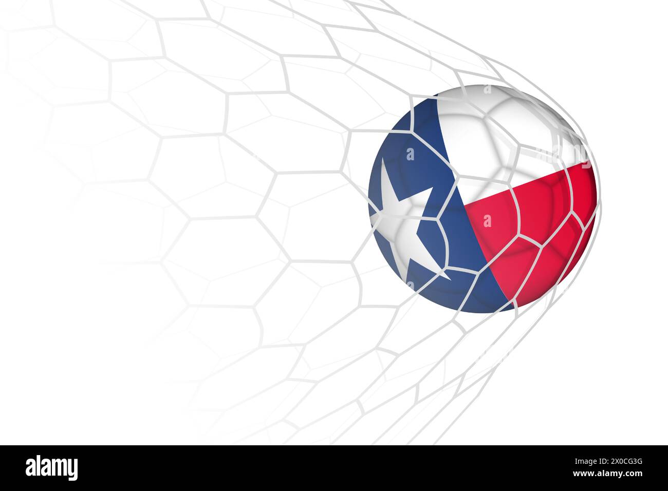 Texas flag soccer ball in net. Vector sport illustration Stock Vector ...