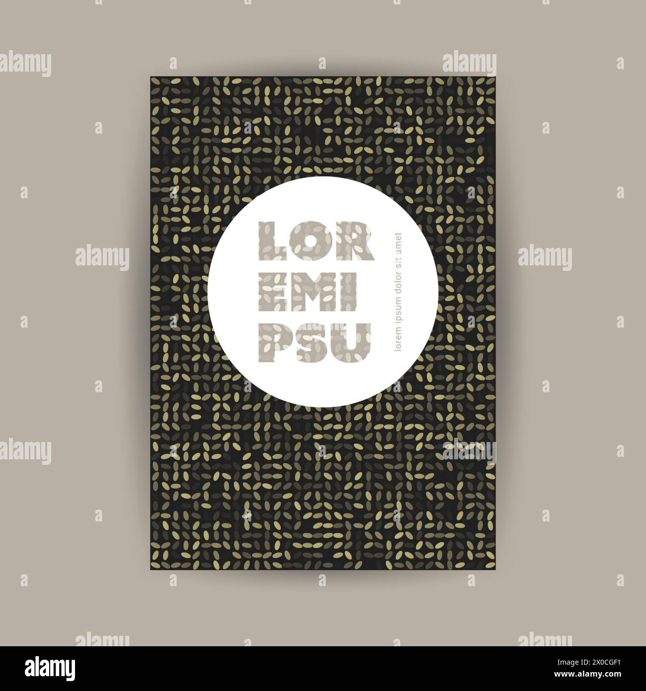 Flyer or Cover Design with Dark Brown Geometric Shapes Pattern ...