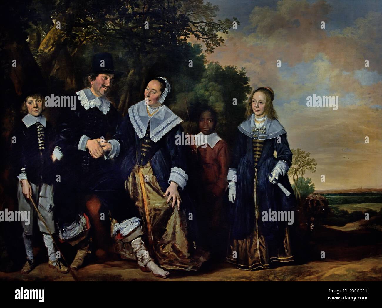 Family Group in a Landscape by painter Frans Hals (c. 1582 –1666) - Haarlem, Dutch, The ...