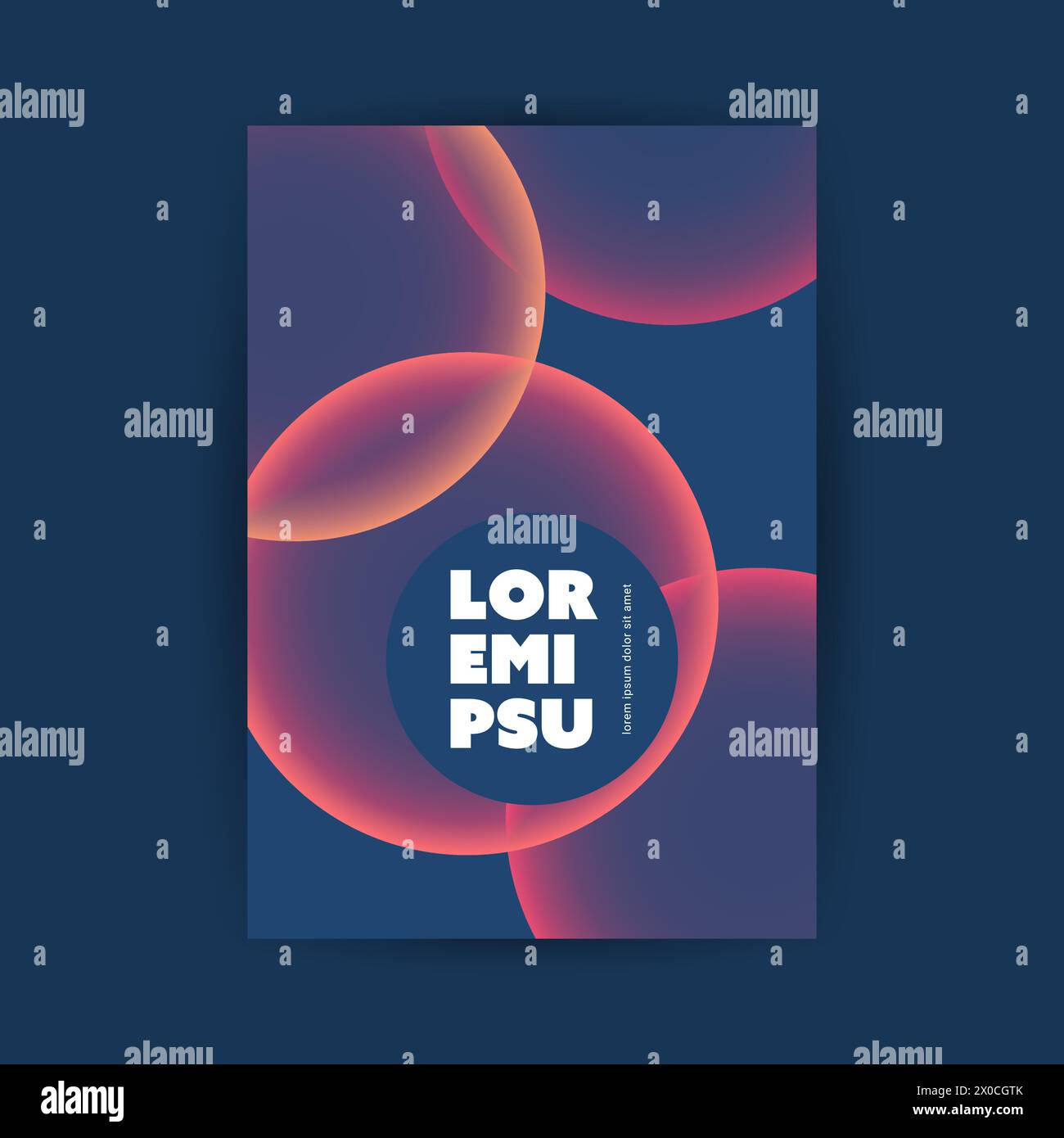 Dark Flyer or Cover Design for Your Business with Colorful Circles ...