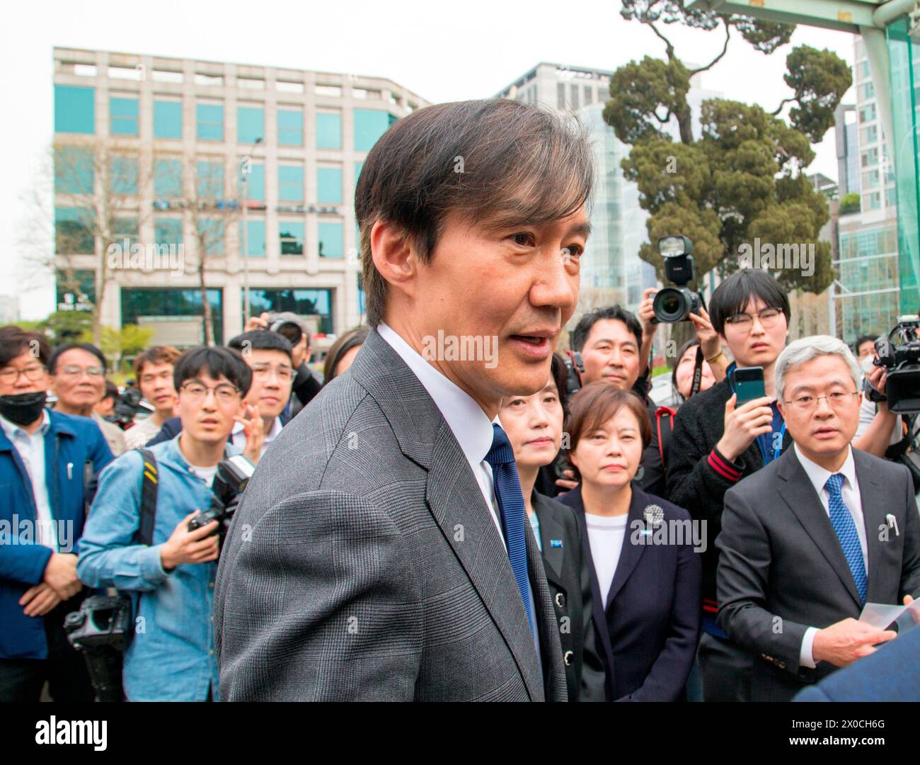 Cho Kuk, April 11, 2024 : Leader of the Rebuilding Korea Party, Cho Kuk ...