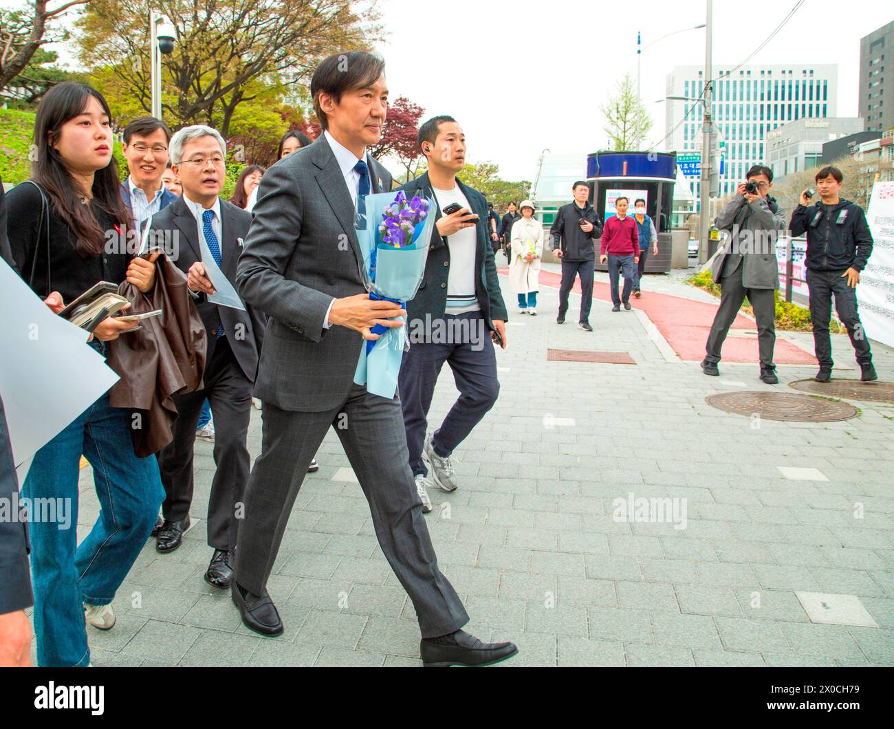 Cho Kuk, April 11, 2024 : Leader of the Rebuilding Korea Party, Cho Kuk ...