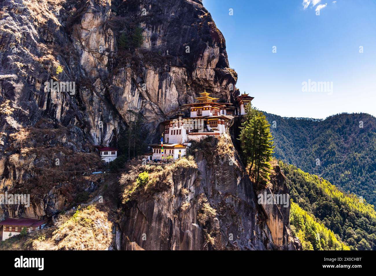 Taktshang Goemba, Tiger's Nest Monastery in Bhutan, View from afar ...