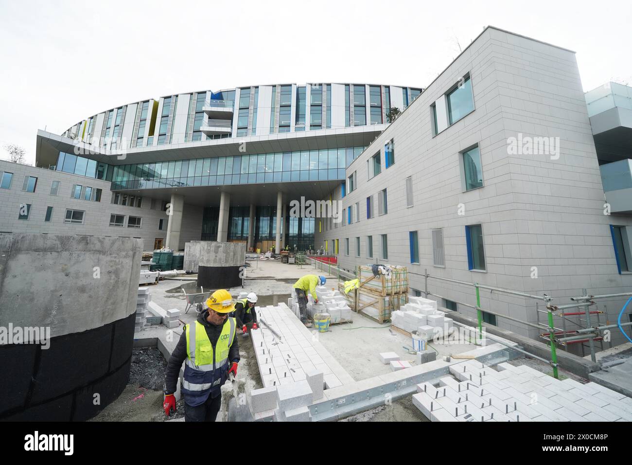 Construction continues at the site of the Ronald McDonald House, at the new children's hospital ...