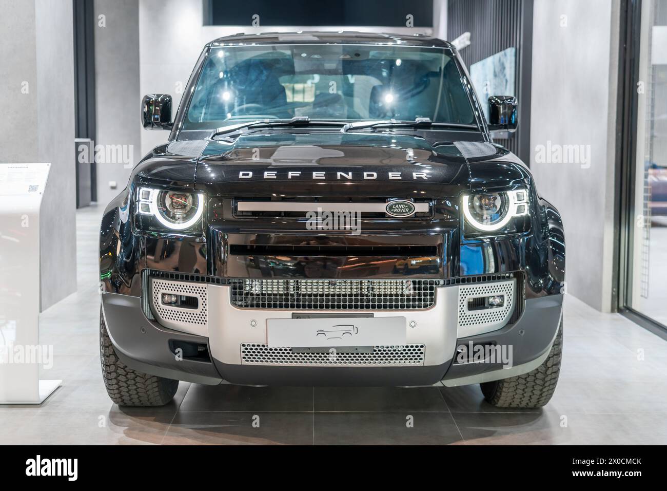 Land Rover Defender black color. Thailand, Bangkok 14 march 2024 Stock ...